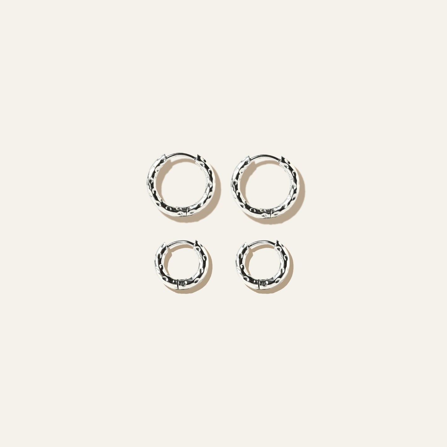 2-Pack Classic Hoops Silver – House of Nori